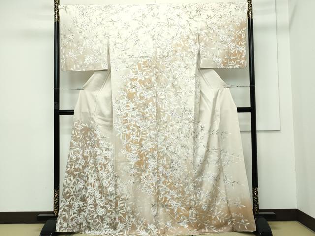 平和屋本店■極上　訪問着　草花文　暈し染め　逸品　CZAA2587s5