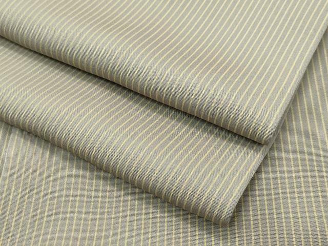 平和屋本店■極上　小紋　縞　利休色地　木蘭色縞　逸品　CZAA2601s5