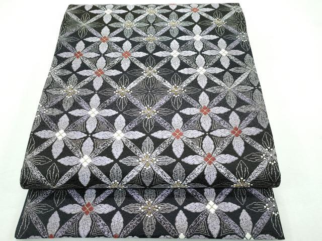 平和屋本店■極上　六通柄袋帯　唐織　菱尽し　金銀糸　逸品　CZAA2623s5