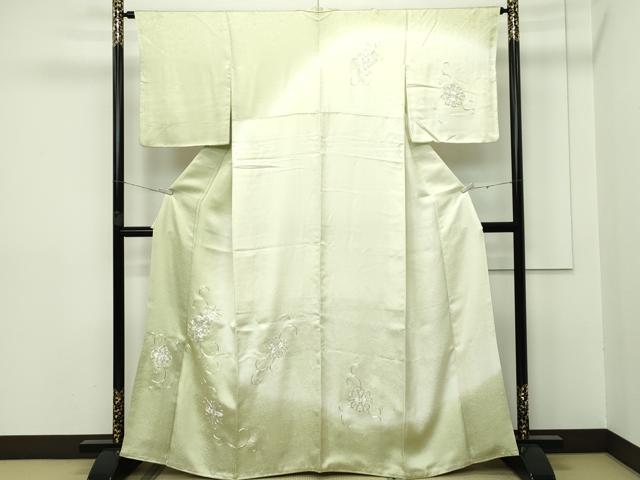 平和屋本店■極上　訪問着　総刺繍　銀駒刺繍　花唐草文　暈し染め　銀糸　逸品　CZAA2640s5