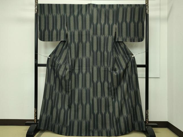 平和屋本店■極上　夏物　撫松庵　小紋・浴衣兼用　セオアルファ　矢羽文様　洗える着物　逸品　CZAA2701s5