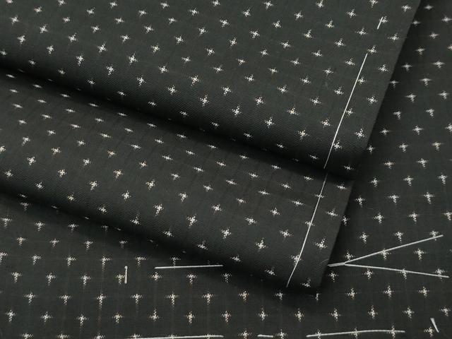 平和屋本店■極上　本場大島紬　十字絣　逸品　未使用　CZAA2709s5