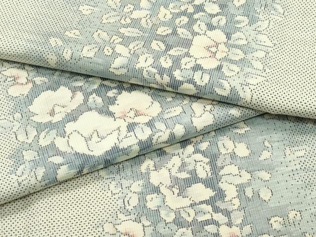 平和屋本店■極上　本場大島紬　白大島　9マルキ　総絣　草花間道　鈴乃屋扱い　逸品　CZAA2717s5