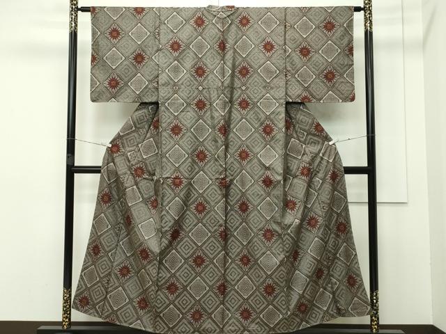 平和屋本店■希少　本場大島紬　龍郷絣　逸品　CZAA2718s5