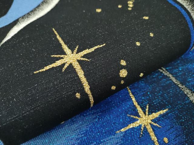 平和屋着物○極上 両面 六通柄袋帯 星 スペード 金糸 逸品 CZAA3042S5