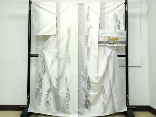 平和屋着物■極上　日本画家　水嶋征夫　訪問着　本場縞大島紬地　樹林文　大島紬美幸謹製　証紙付き　逸品　CZAA2845s5