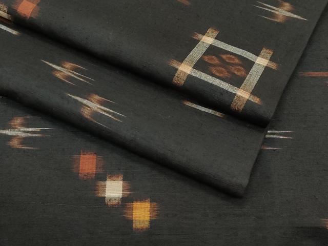 平和屋着物■極上　国指定重要無形文化財　本場久米島紬　手織　逸品　CZAA2863s5