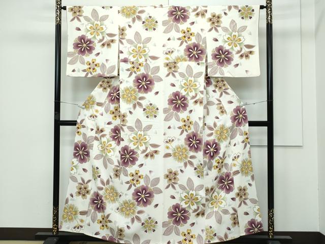 平和屋着物■極上　小紋　桜　逸品　CZAA2901s5