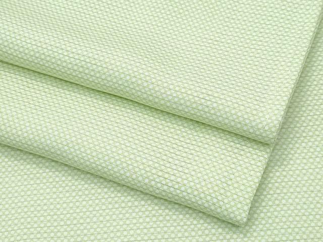 平和屋着物■極上　夏物　江戸小紋　絽　行儀　若菜色地　反端付き　逸品　未使用　CZAA2903ｓ5