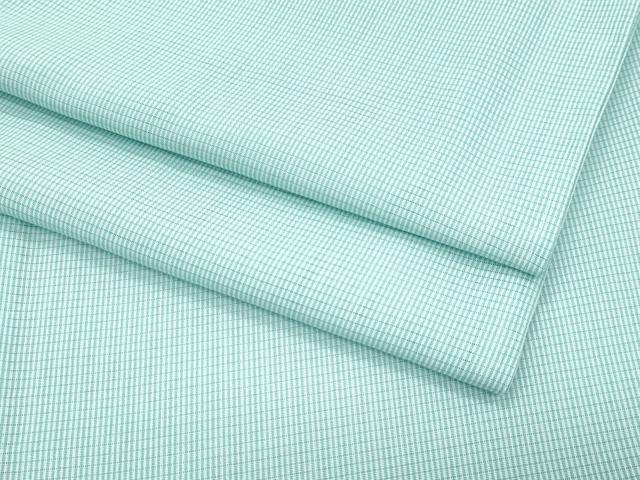 平和屋着物■極上　夏物　江戸小紋　絽　万筋　薄萌葱×白　反端付き　逸品　未使用　CZAA2904s5