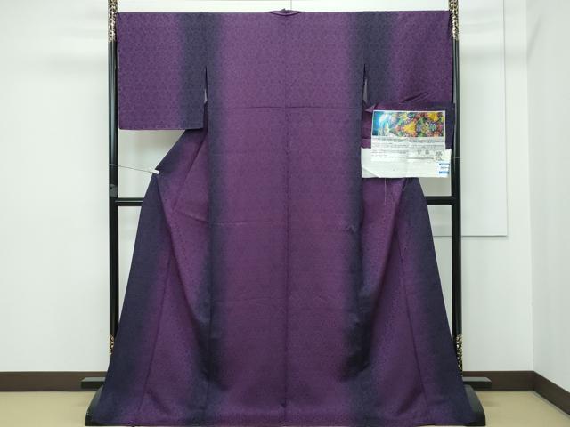 平和屋着物■極上　BANKANわものや　小紋　単衣　鏡華　暈し染め　反端付き　逸品　未使用　CZAA2911s5