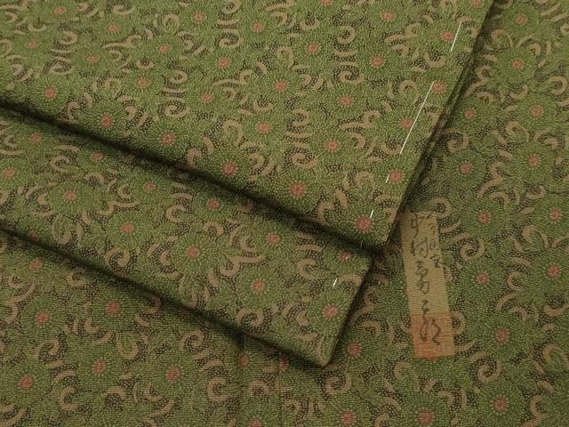 平和屋着物■極上　重要無形文化財　人間国宝　中村勇二郎　江戸小紋　古代菊　逸品　未使用　CZAA2933s5