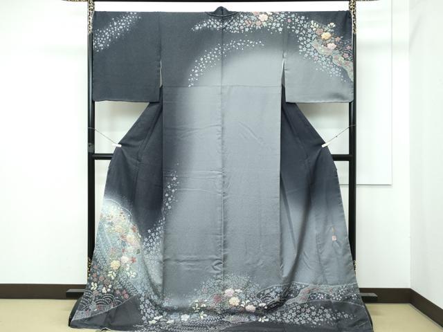 平和屋着物■極上　吉乃一廉　幻の辻が花　訪問着　絞り　暈し染め　銀通し地　逸品　未使用　CZAA2956s5