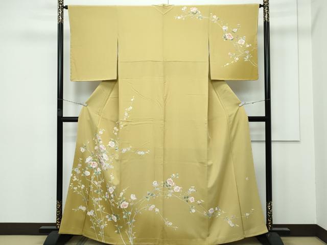 平和屋着物■極上　本加賀友禅作家　芦原敏成　訪問着　枝花文　暈し染め　木蘭色地　日本橋花禅　逸品　未使用　CZAA2962s5