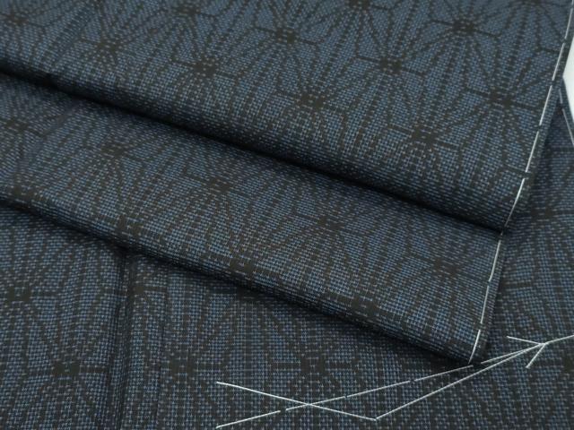 平和屋着物■極上　本場大島紬　9マルキ　麻の葉文様　ますいわ屋扱い　逸品　未使用　CZAA3034s5