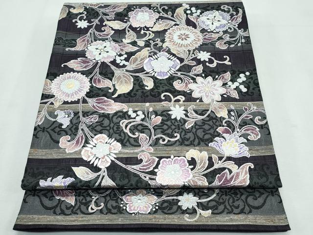 平和屋着物■極上　スリーシーズン　春夏秋　太鼓柄袋帯　花唐草文　金銀彩　逸品　CZAA3047s5