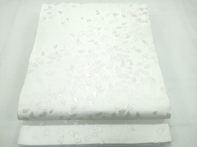 平和屋着物■極上　六通柄袋帯　唐織　舞花弁　銀糸　逸品　CZAA3056s5