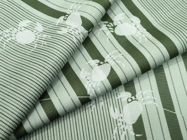 平和屋着物■極上　夏物　小紋　絽　蟹　かに　間道　逸品　CZAA3103s5