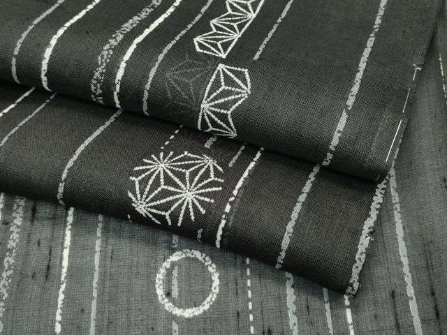 平和屋着物■極上　夏物　絹芭蕉　吉祥丸文　藍海松茶色地　逸品　未使用　CZAA3133s5