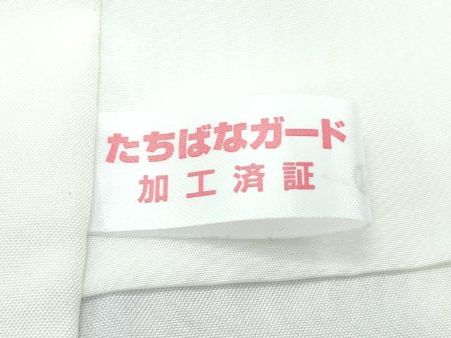 平和屋着物□極上 訪問着 めがね織 銀糸 絹鼠色地 逸品 未