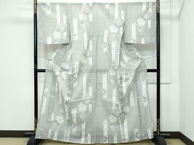 平和屋着物■極上　夏物　ファッションデザイナー　コシノジュンコ　小紋・浴衣兼用　舞花文　綿紅梅　逸品　CZAA3168s5