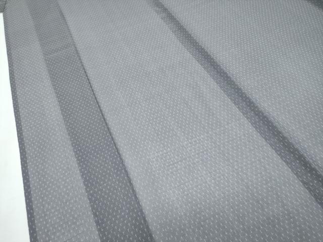 平和屋着物□極上 夏物 紗紬 十字絣 灰色地 逸品 CZAA3169s5