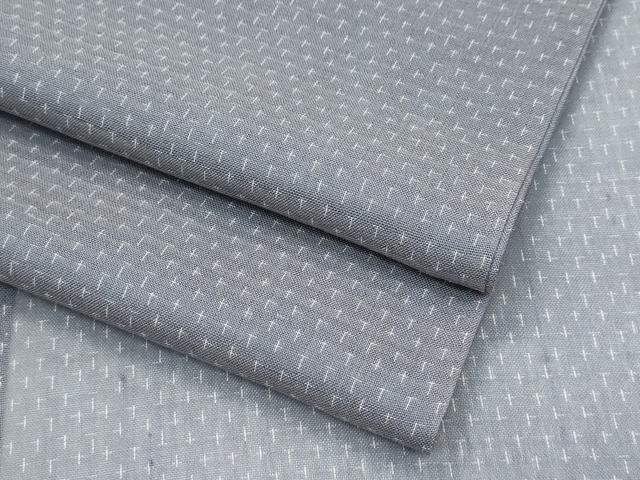 平和屋着物■極上　夏物　紗紬　十字絣　灰色地　逸品　CZAA3169s5