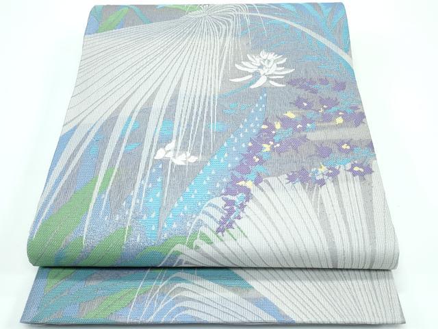 平和屋着物■極上　スリーシーズン　春夏秋　BANKANわものや　六通柄袋帯　草花文　逸品　未使用　CZAA3183s5