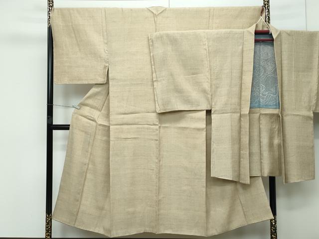 平和屋本店■極上　男性　結城紬　アンサンブル　100亀甲　総詰め　榛色地　逸品　CZAA3232s5