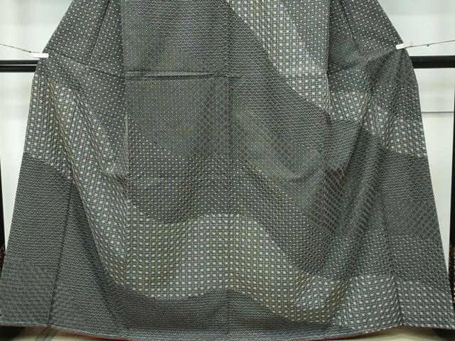 平和屋本店□極上 訪問着 刺し子 吉祥文 黒地 逸品 未使用 CZAA3355s5