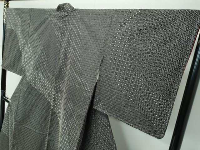 平和屋本店□極上 訪問着 刺し子 吉祥文 黒地 逸品 未使用 CZAA3355s5