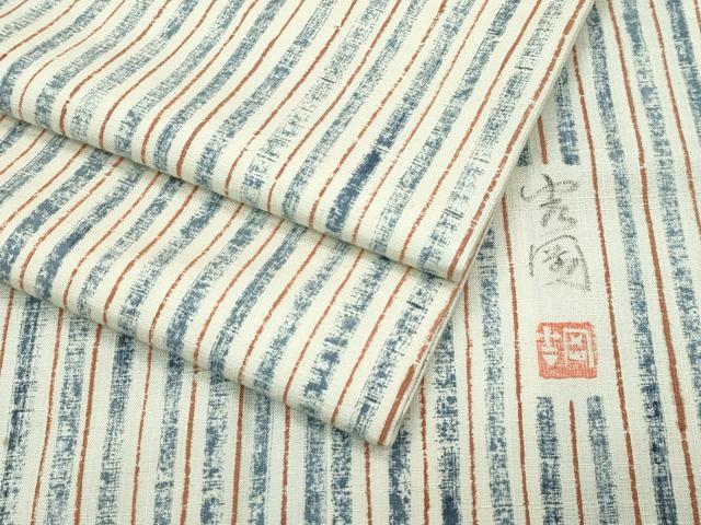 平和屋本店■極上　染司よしおか　五代目　吉岡幸雄　紬　間道　逸品　CZAA3393s5