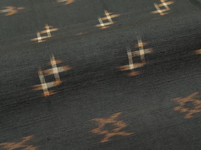 平和屋本店□極上 国指定重要無形文化財 本場久米島紬 手織 証紙付き