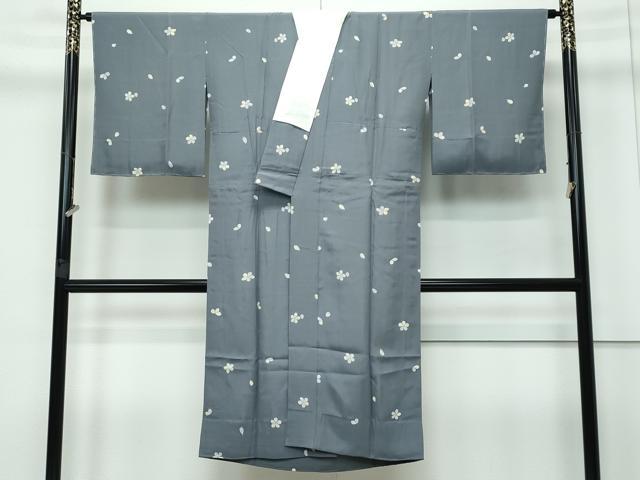平和屋着物■上質な長襦袢　無双仕立て　作家物　舞花文　利休鼠色地　やまと誂製　逸品　未使用　CZAA3428s5