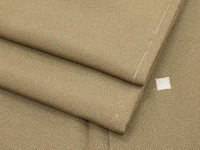 平和屋着物■極上　伝統工芸師　服部光擴　江戸小紋　極小鮫小紋柄　路考茶色地　逸品　未使用　CZAA3432s5