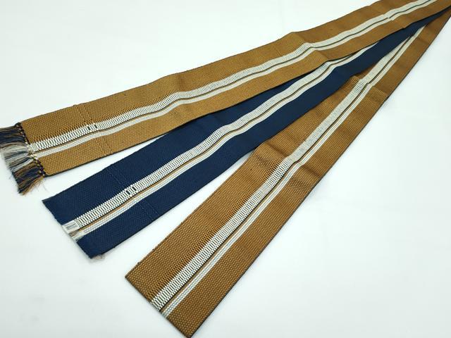 平和屋着物■極上　男性　両面　角帯　間道　逸品　未使用　CZAA3486s5