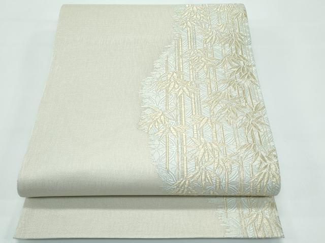 平和屋着物■極上　夏物　松尾光琳　六通柄袋帯　笹竹文　金糸　健勝苑扱い　逸品　未使用　CZAA3497s5