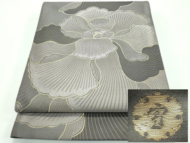 平和屋着物■極上　ジャパンオートクチュール　渡辺雪三郎　六通柄袋帯　牡丹　金糸　逸品　CZAA3498s5
