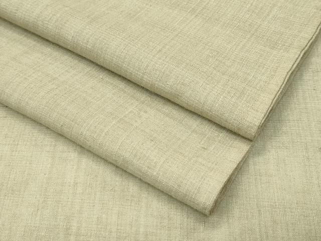 平和屋本店■極上　夏物　男性　紗紬　色無地　油色　逸品　CZAA3540s5