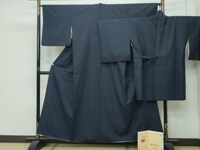 平和屋本店■極上 本場結城紬 重要無形文化財 道中着セット アンサンブル 80亀甲 総詰め 河野商店謹製 鑑定書付き 逸品 CZAA3543s5