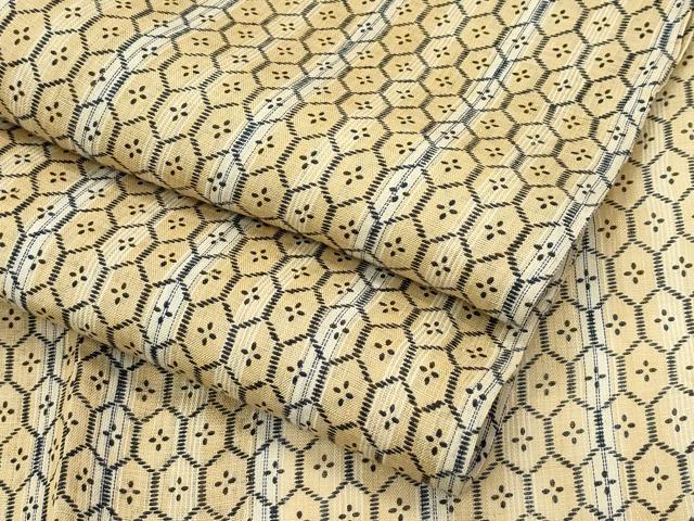 平和屋着物■極上　夏物　上布　亀甲文様　麻　逸品　CZAA3548s5