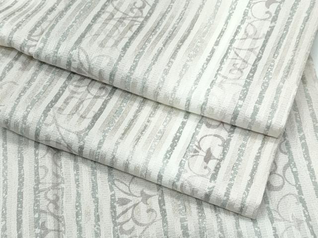 平和屋着物■極上　小紋　唐草間道　反端付き　逸品　CZAA3599s5