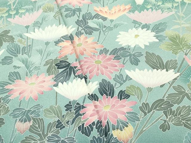 平和屋着物□極上 十日町友禅作家 一梗 訪問着 草花文 暈し