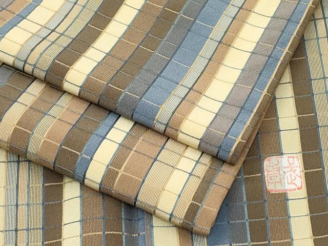 平和屋本店■極上　伝統工芸士　曽根武勇　お召　吉野間道　逸品　CZAA3725s5