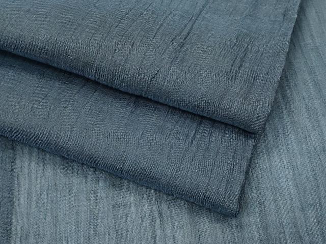 平和屋着物■極上　男性　夏物　本場小千谷ちぢみ　キングサイズ　色無地　羊羹色　逸品　CZAA3730s5