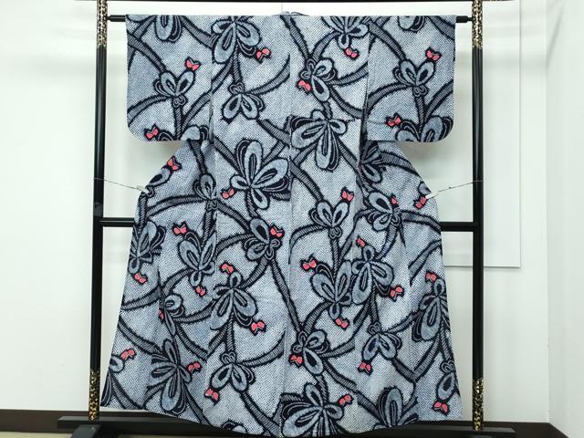 平和屋着物■極上　夏物　浴衣　有松鳴海絞り　舞蝶文　綿　逸品　CZAA3741s5