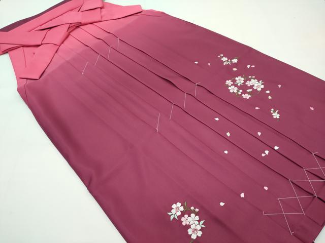 平和屋着物■女性　行灯袴　総刺繍　舞花文　暈し染め　洗える着物　逸品　未使用　CZAA3771s5