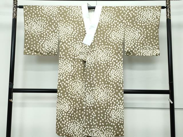 平和屋着物■上質な長襦袢　袷　雪だるま　国防色地　逸品　未使用　CZAA3789s5