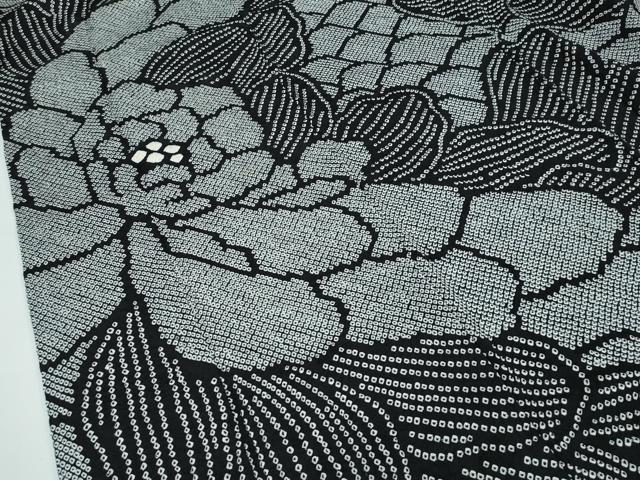 平和屋本店■極上　振袖　総絞り　牡丹　黒地　逸品　CZAA3867s5 平和屋本店□極上 振袖 総絞り 牡丹 黒地 逸品 CZAA3867s5 振袖