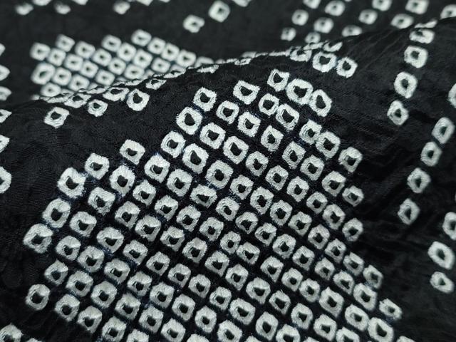 平和屋本店□極上 振袖 総絞り 牡丹 黒地 逸品 CZAA3867s5 振袖